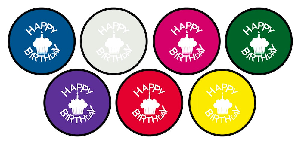 Balloon Ace Happy Birthday Logo Belbal 12 Round Crystal 7 Colour