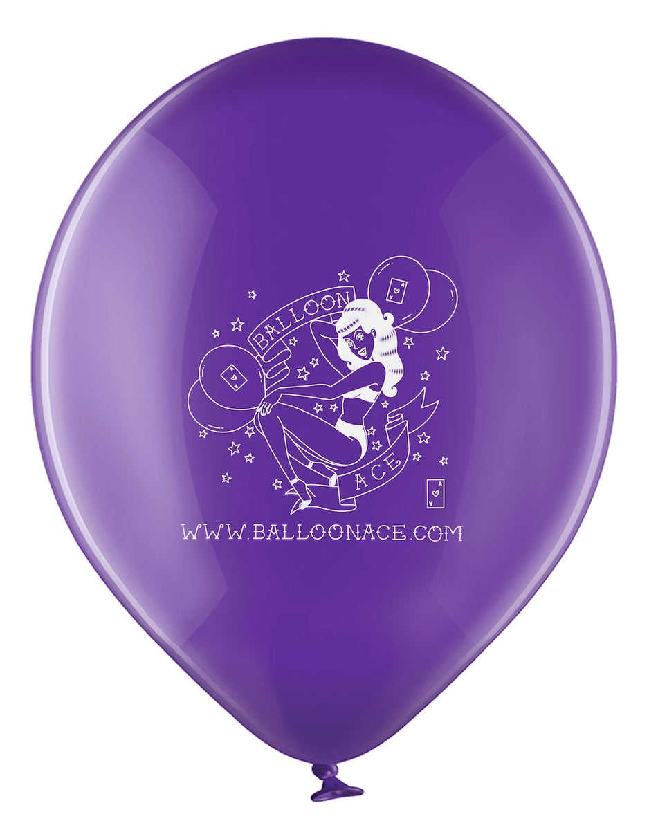 Balloon Ace "Silver Edition" tattoo logo (Belbal) 14" round crystal pu