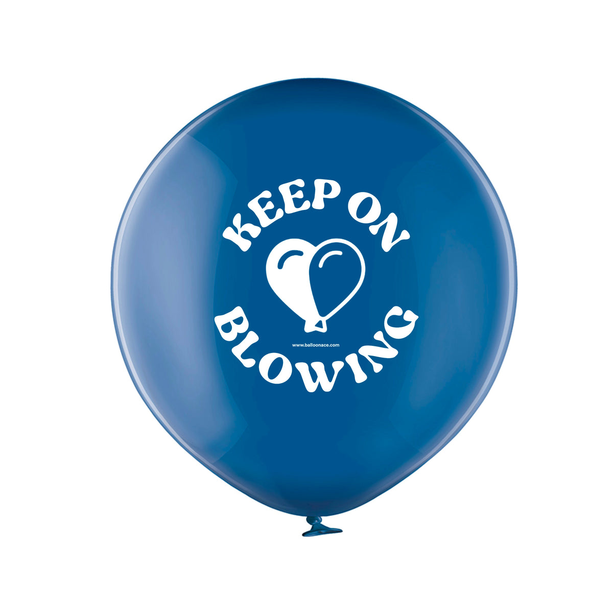 Balloon Ace "Keep On Blowing" logo (Belbal) 17" round crystal balloons